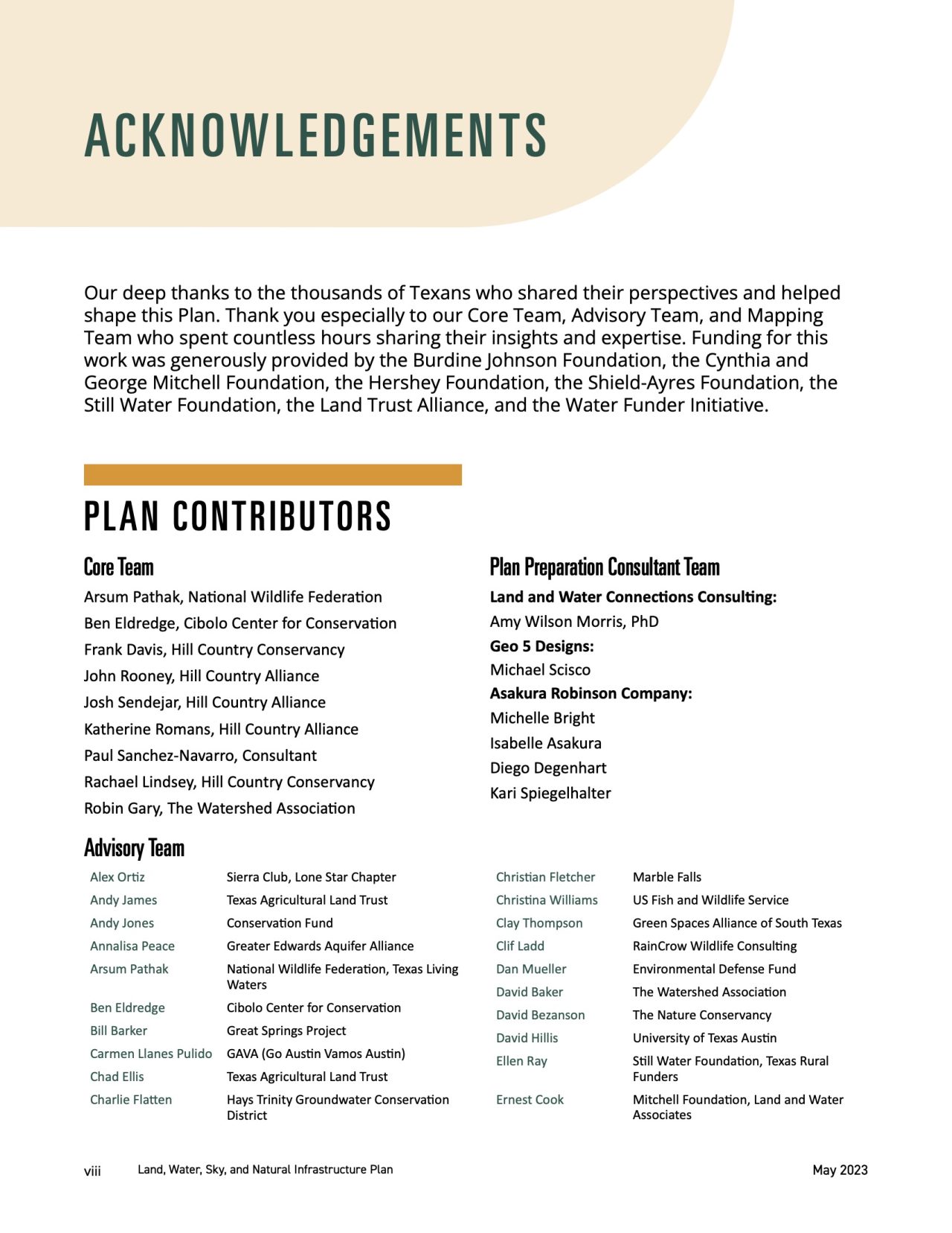 Land, Water, Sky, and Natural Infrastructure Plan – Texas Hill Country ...